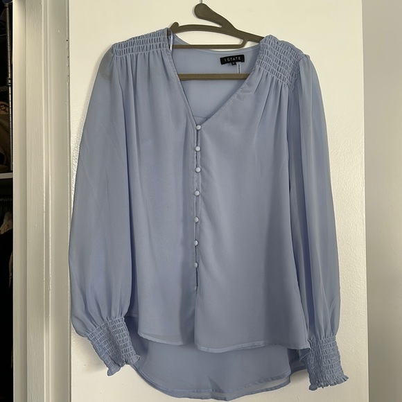 1. State | Tops | State Periwinkle Blouse | Poshmark